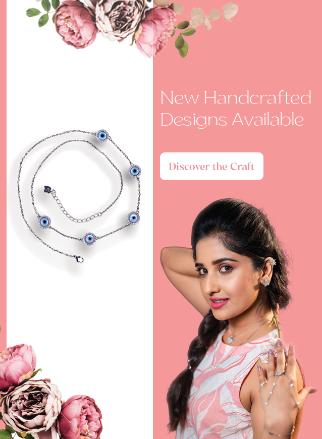 Buy pure silver jewelry online at Shwet Meghana Lokesh.